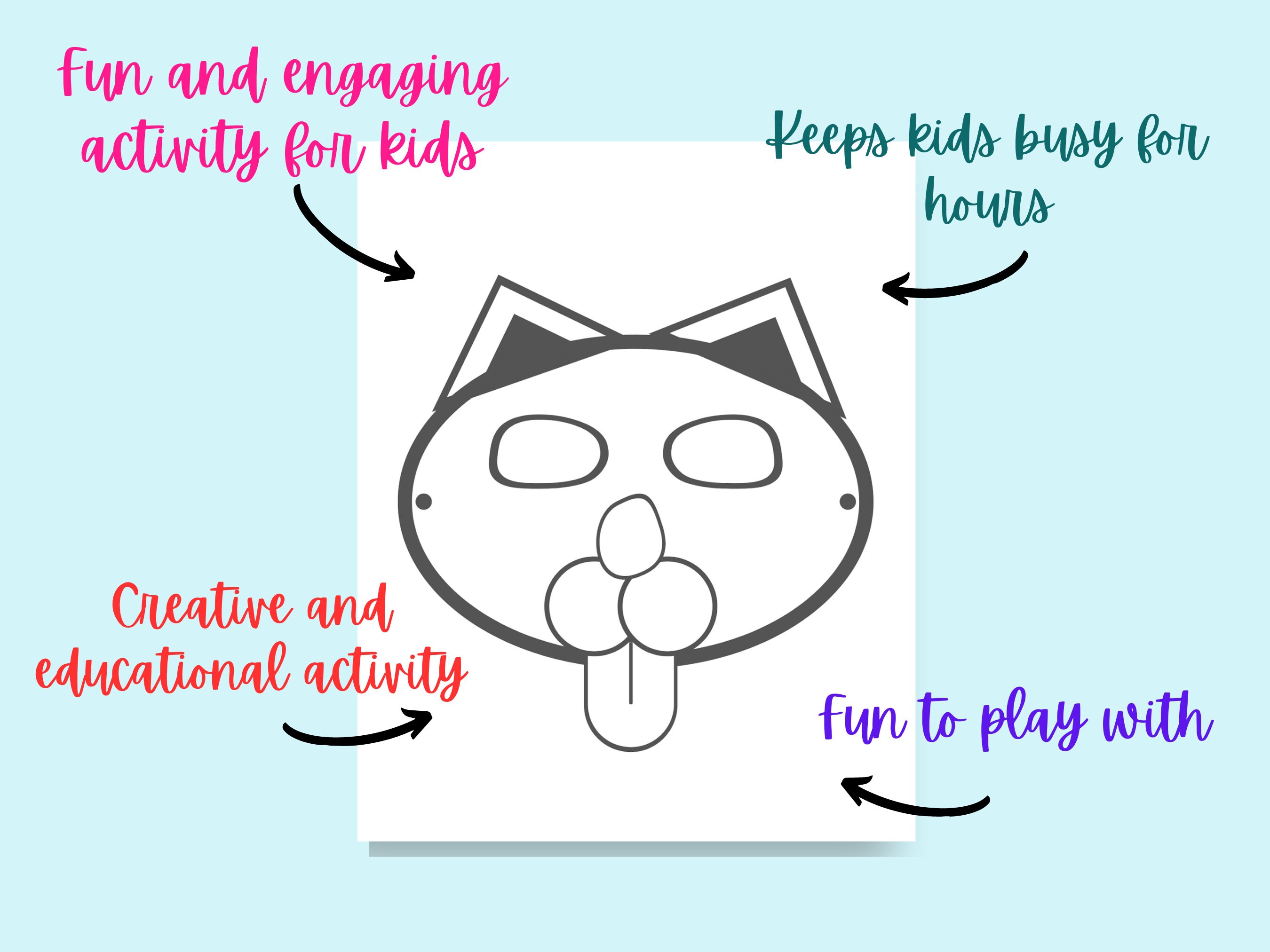 Printable Animal Masks for Kids L Zoo Animal Mask L Party Animals Paper ...