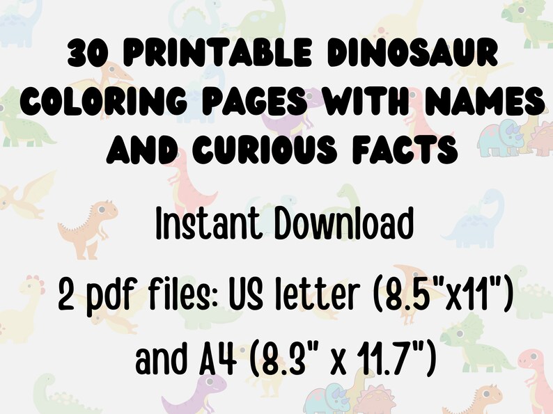 Dinosaur Coloring Page, Dinosaur Worksheets, Printable Coloring Page ...