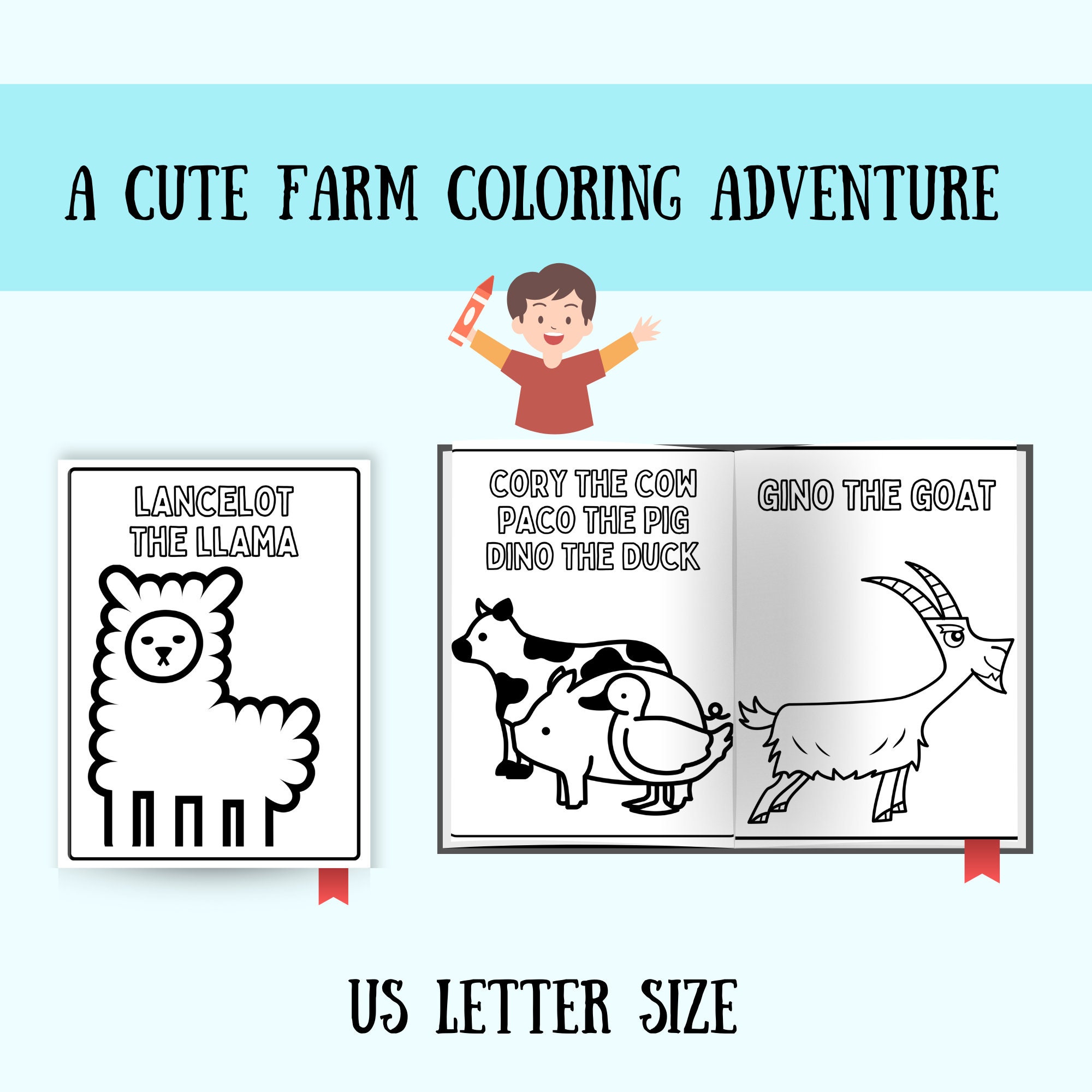Printable Farm Animal Coloring Pages PDF L Toddler Coloring Pages L ...