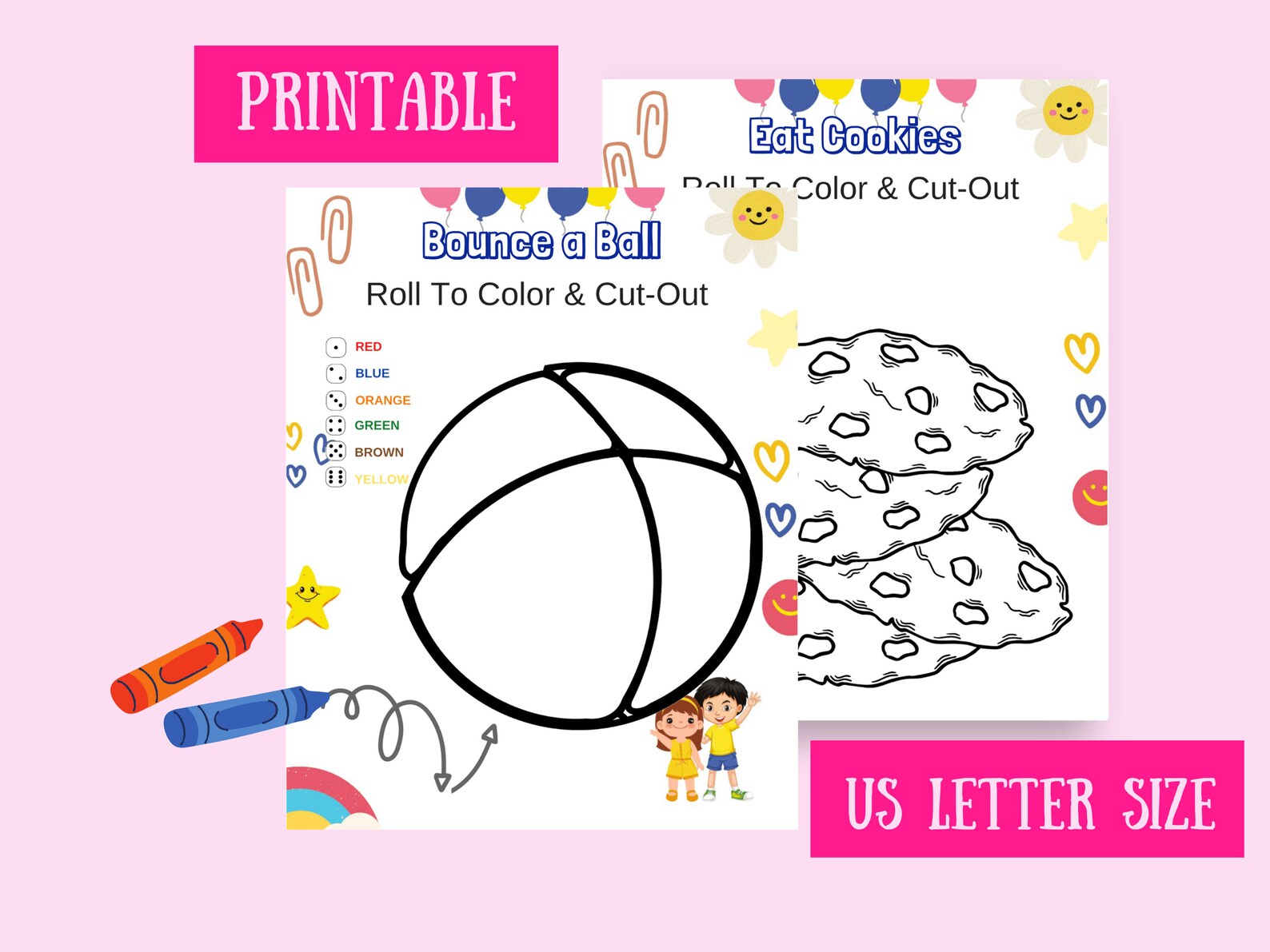 Printable Coloring Pages L Kids Activity Pages Bundle Pack L Todler ...