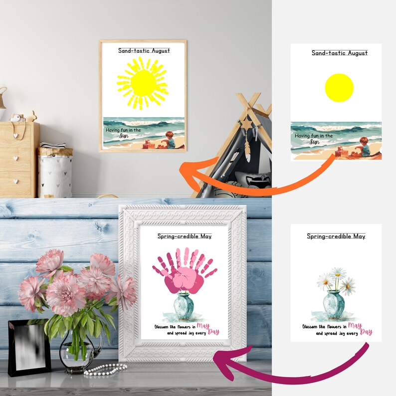 Handprint Memory Book Printable, Handprint Art, Toddler Activity ...