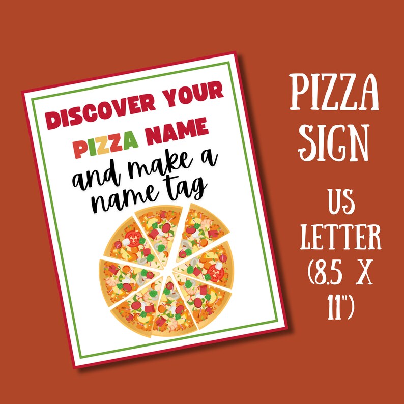 What is Your Pizza Name, Pizza Party Game, Pizza Name Game, Pizza Night ...