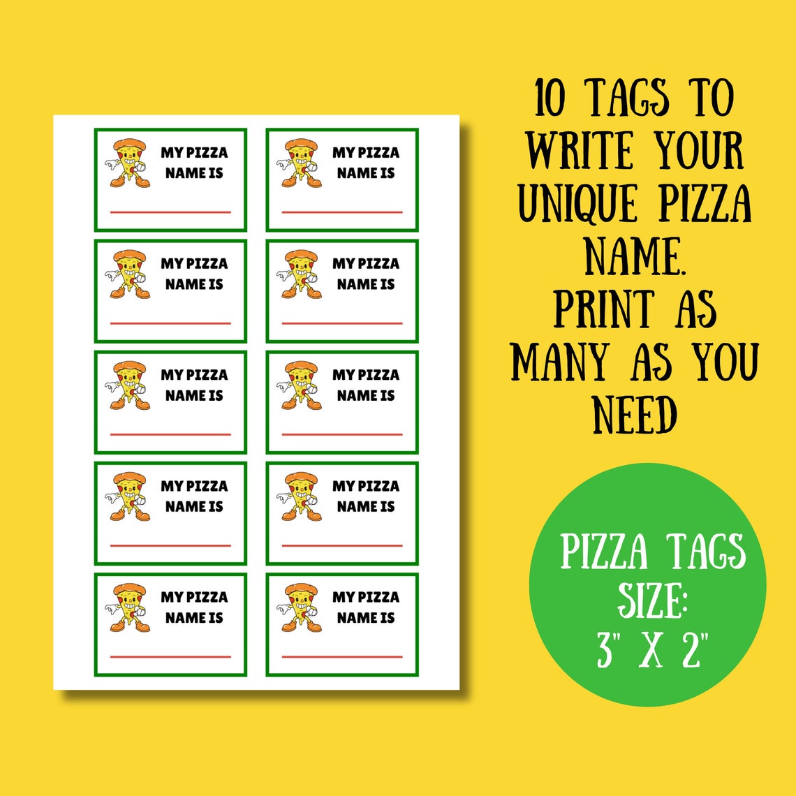 What is Your Pizza Name, Pizza Party Game, Pizza Name Game, Pizza Night ...