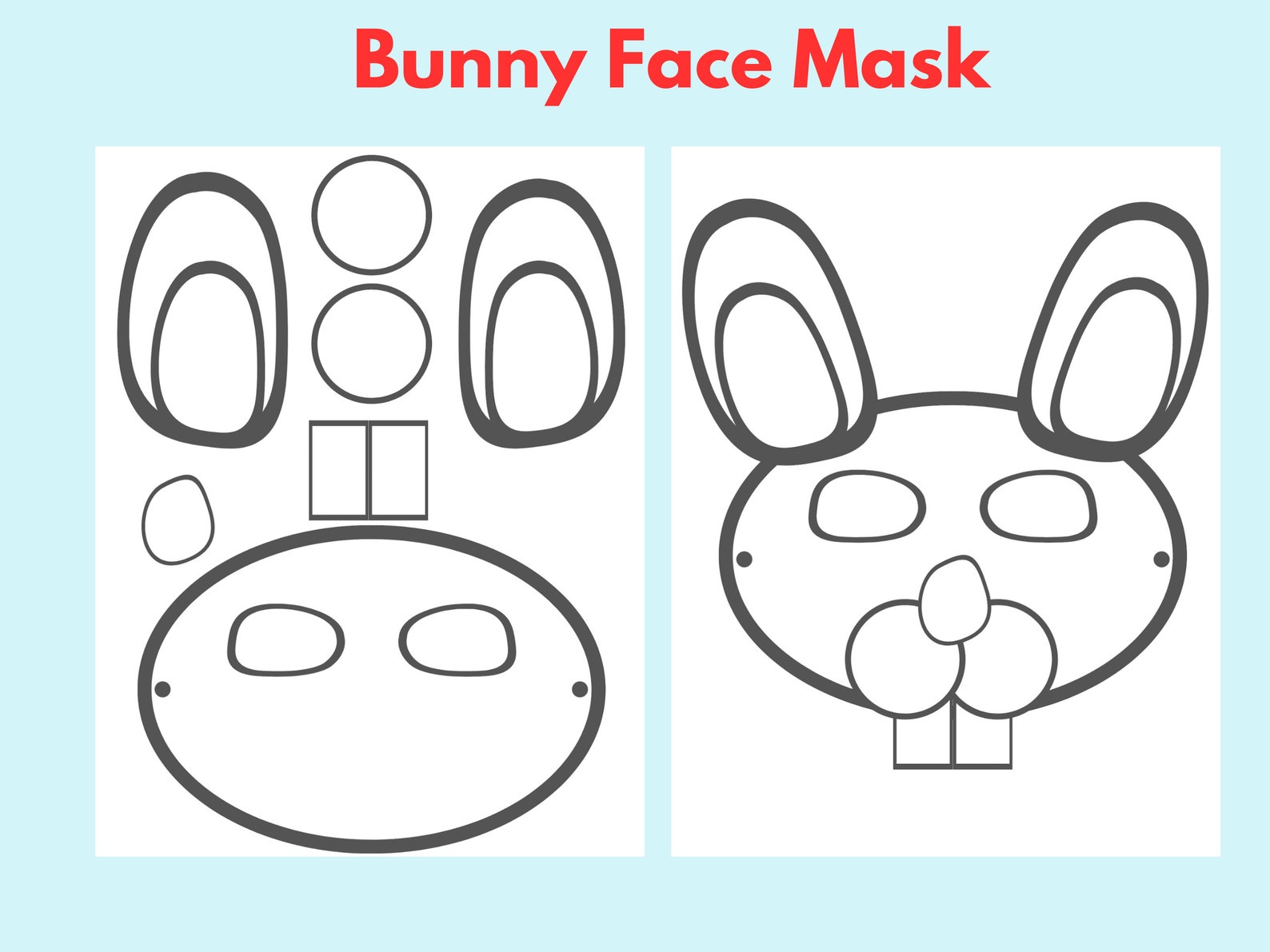 Printable Animal Masks for Kids L Zoo Animal Mask L Party Animals Paper ...