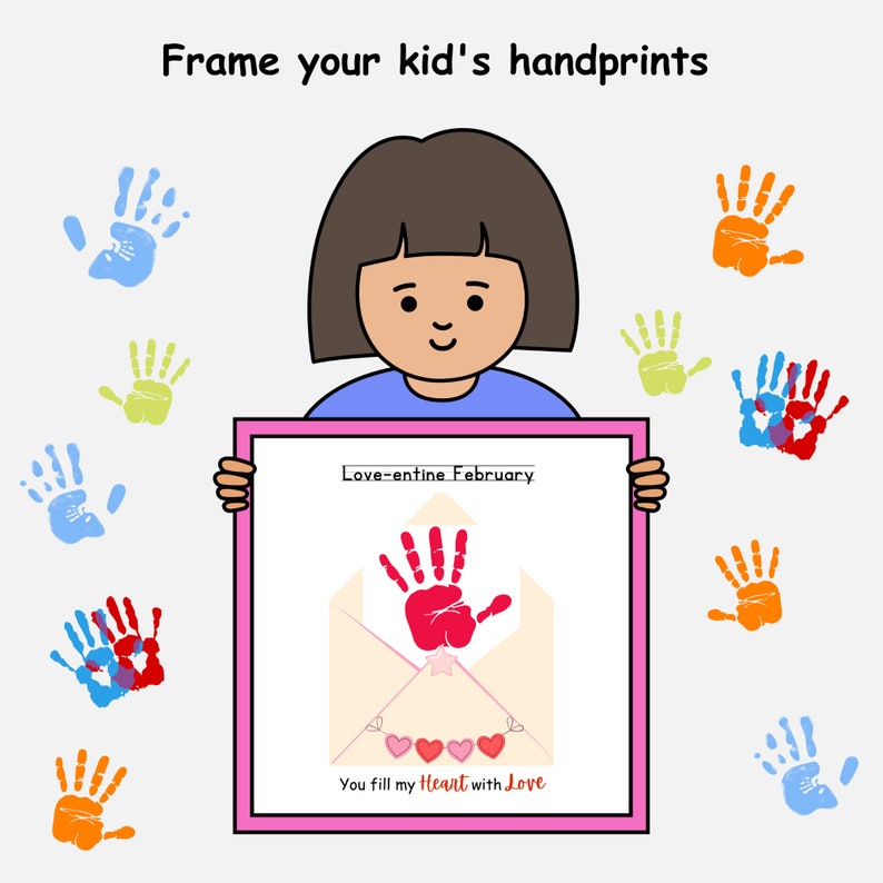 Handprint Memory Book Printable, Handprint Art, Toddler Activity ...