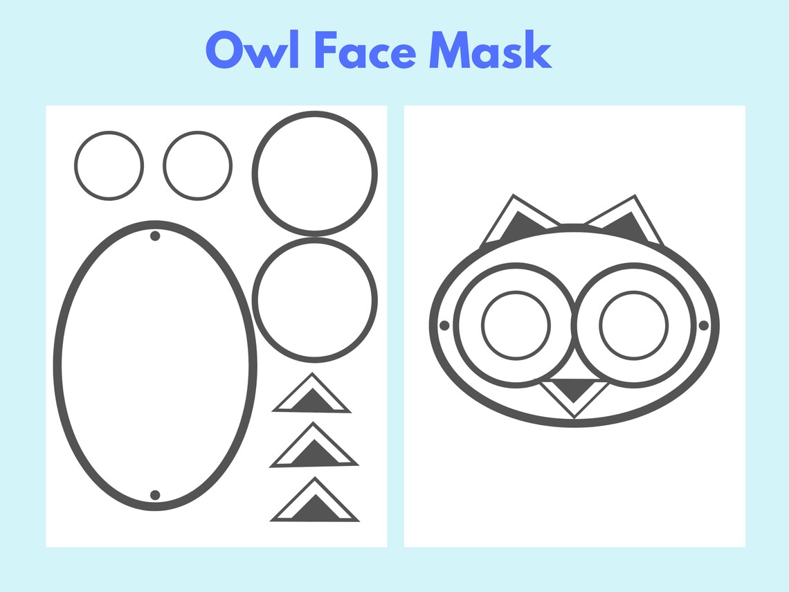 Printable Animal Masks for Kids L Zoo Animal Mask L Party Animals Paper ...