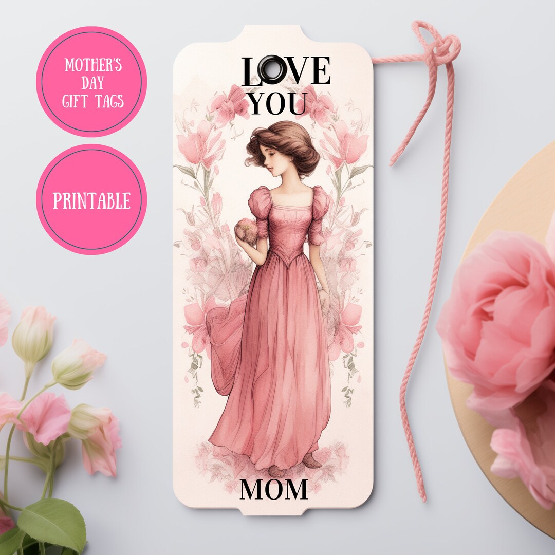 Printable Mother's Day Gift Tags Vintage Style PDF, Cute Happy Mother ...