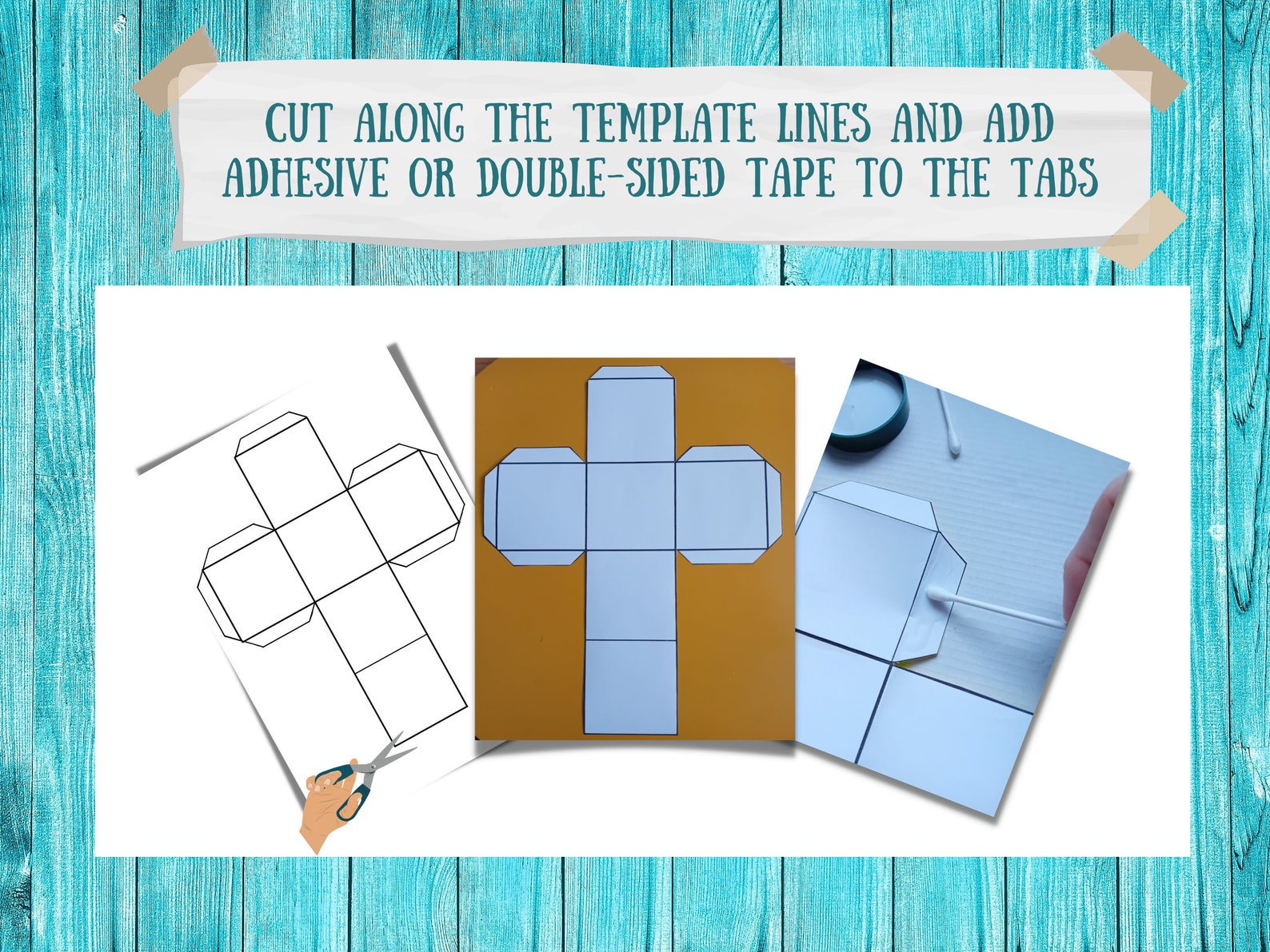 Printable Blank Paper Dice Template to Cut Out for Games L Foldable ...