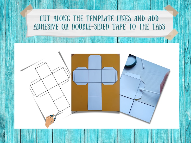 Printable Blank Paper Dice Template to Cut Out for Games L Foldable ...