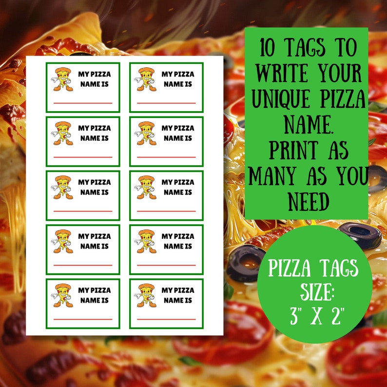 What is Your Pizza Name, Pizza Party Game, Pizza Name Game, Pizza Night ...