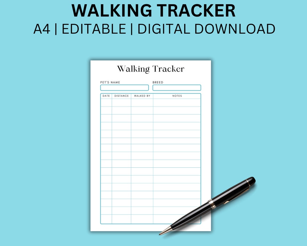 Dog Walking Tracker | Dog Walk Log | Pet Walking Tracker | Pet Tracker ...