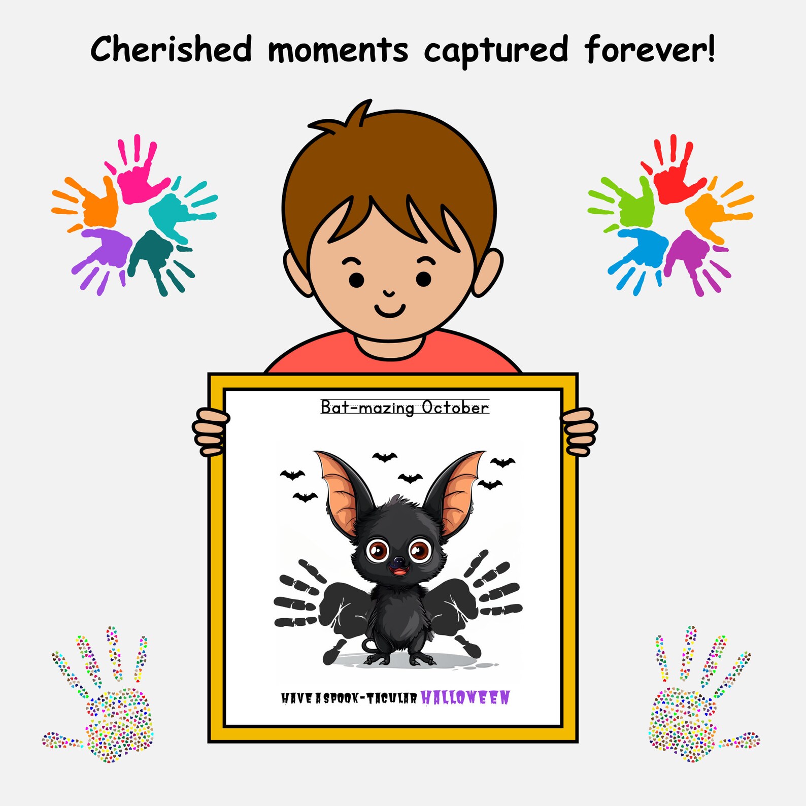 Handprint Memory Book Printable, Handprint Art, Toddler Activity ...