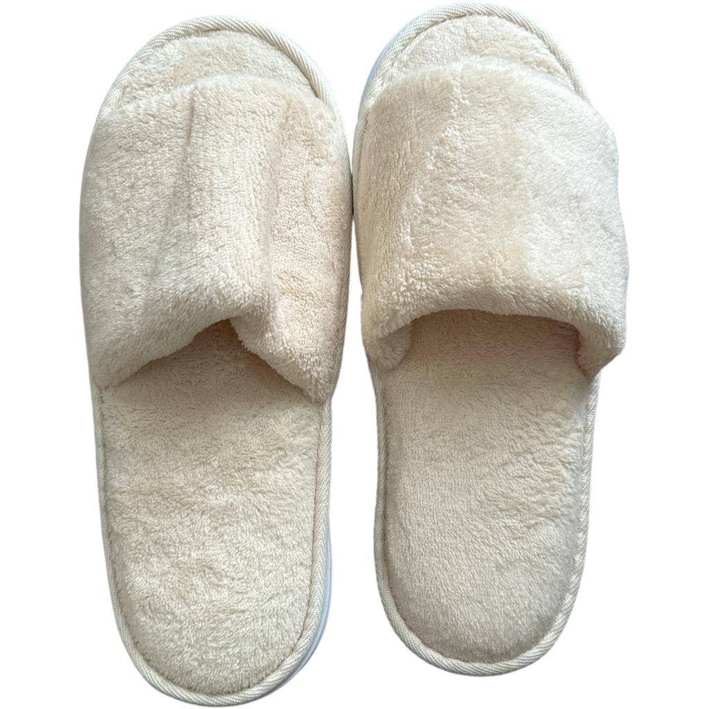 Two Size Fit Most Slippers - Pairs of Deluxe Open Toe Slippers for Spa ...