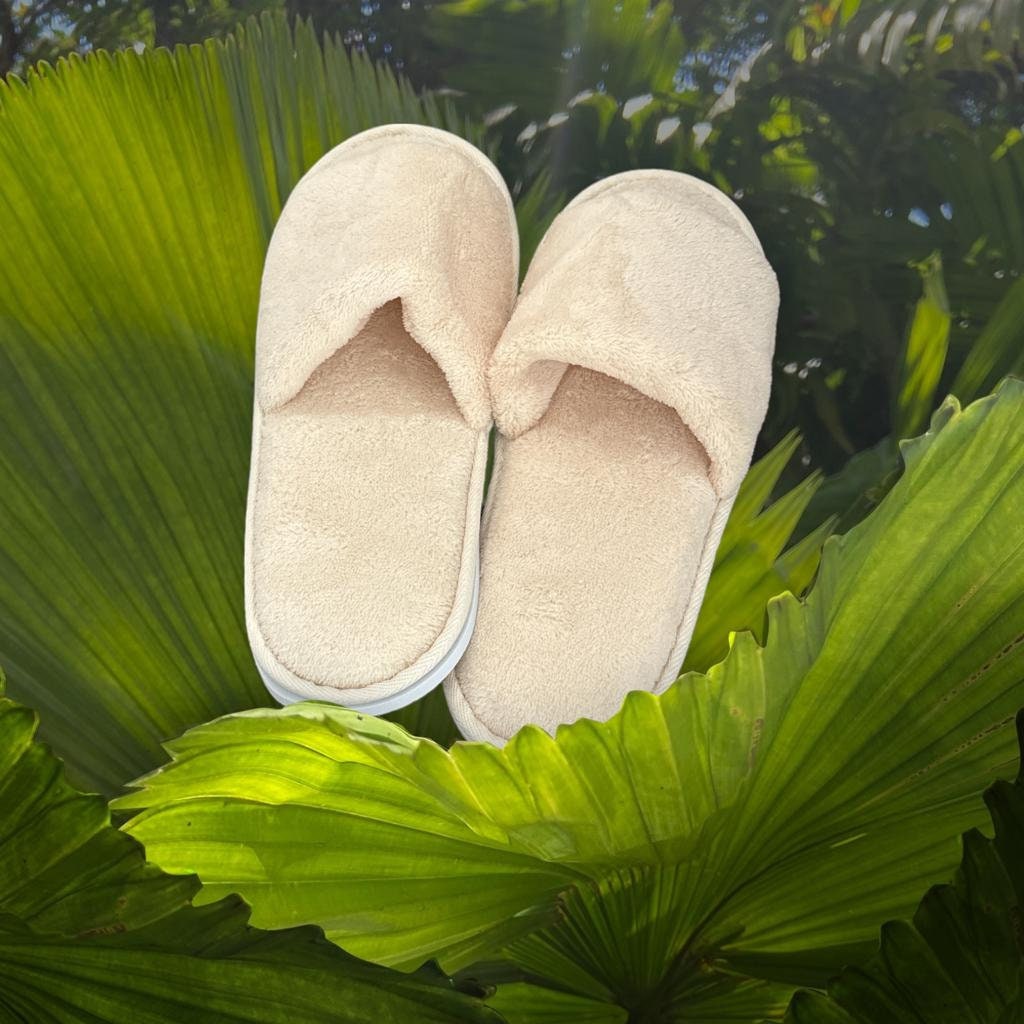 Two Size Fit Most Slippers - Pairs of Deluxe Open Toe Slippers for Spa ...