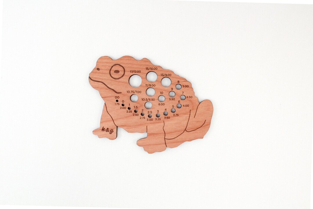 Toad Needle Gauge Tool for Knitting and Crochet - Etsy