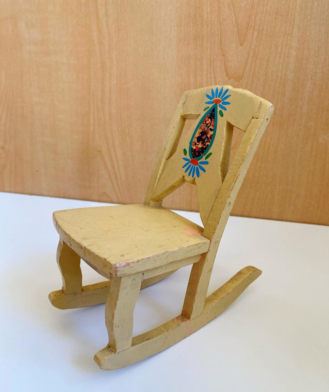 Miniature Rocking Chair Painted Doll Furniture - Etsy
