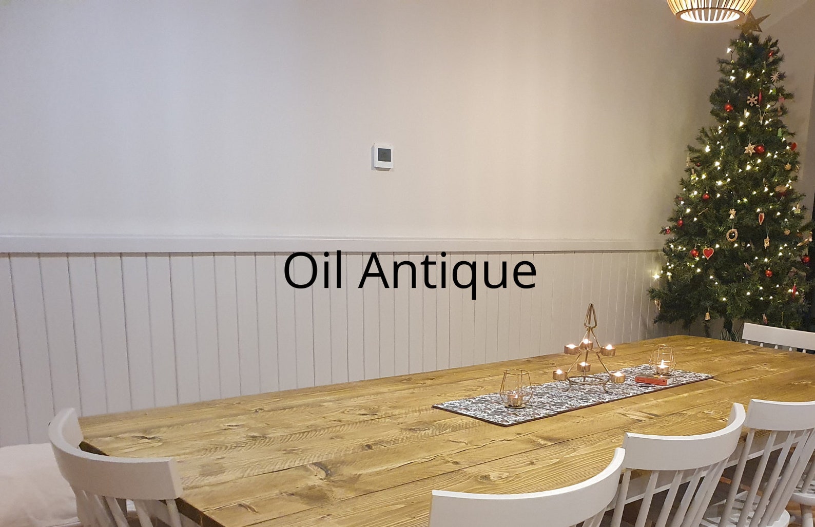 Rustic Narrow Farmhouse Table - Handcrafted Solid Wood Dining Furniture - Etsy UK