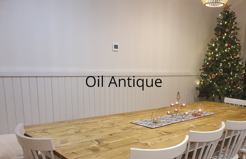 Rustic Narrow Farmhouse Table - Handcrafted Solid Wood Dining Furniture ...