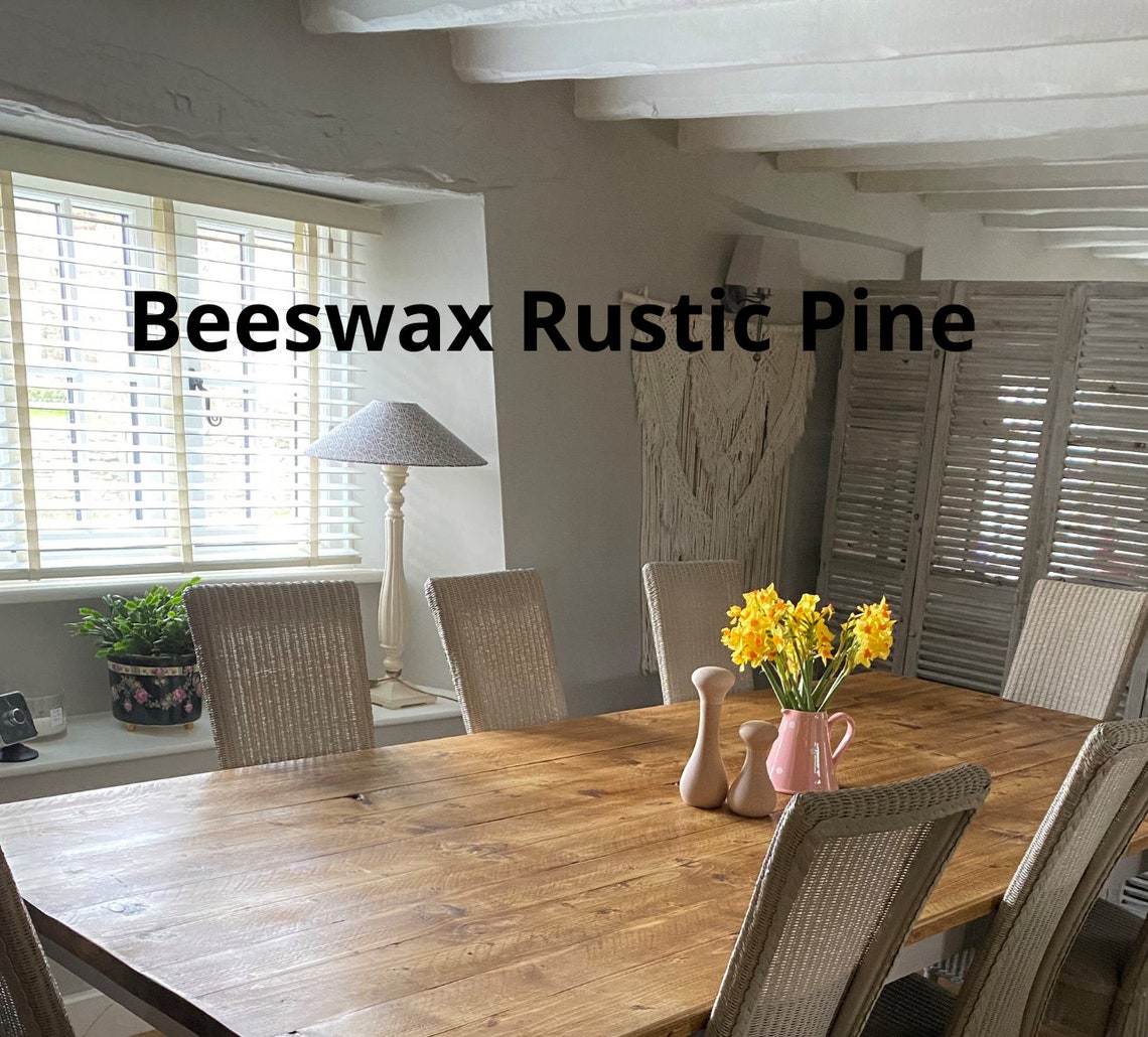 Rustic Narrow Farmhouse Table - Handcrafted Solid Wood Dining Furniture ...