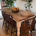 Rustic Narrow Farmhouse Table - Handcrafted Solid Wood Dining Furniture ...