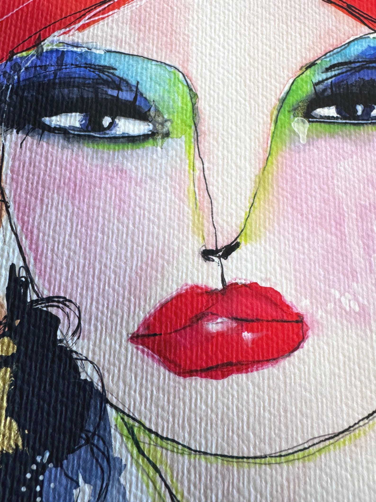 Fashion Illustration, Portrait Art Print, Stylized Portrait, Giclee Art ...