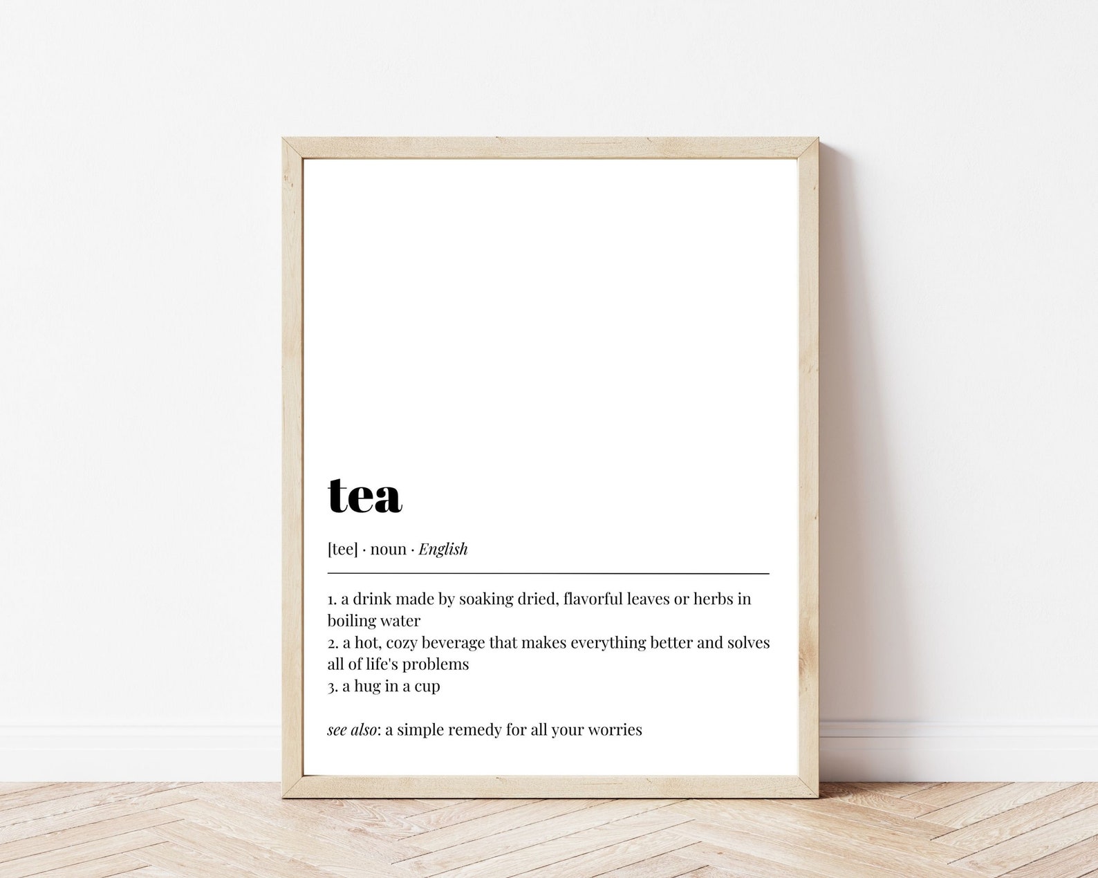 Tea Definition Print | Tea Wall Art | Coffee Bar Decor | Tea Definition ...