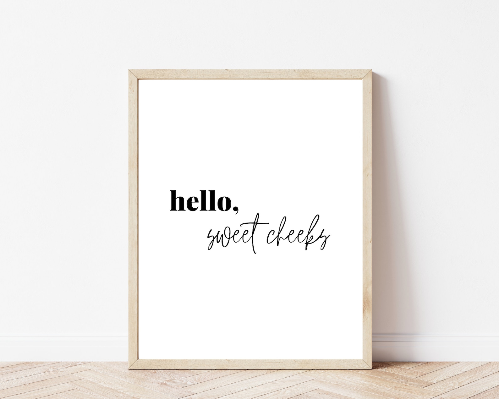 Hello Sweet Cheeks Printable Art | Bathroom Quote Print | Funny ...
