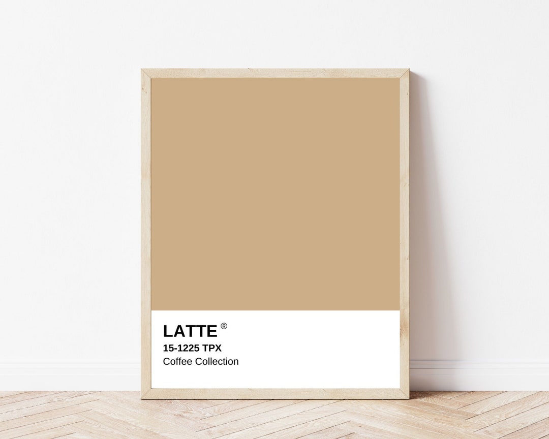 Coffee Pantone | Coffee Color | Coffee Wall Art | Latte | Latte Art ...
