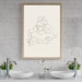 Bathroom Line Art | Neutral Wall Art | Woman in Bathtub | Minimal One ...