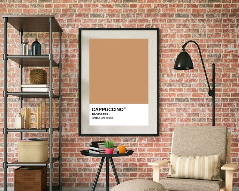Coffee Pantone | Coffee Color | Coffee Wall Art | Cappuccino Art Print ...