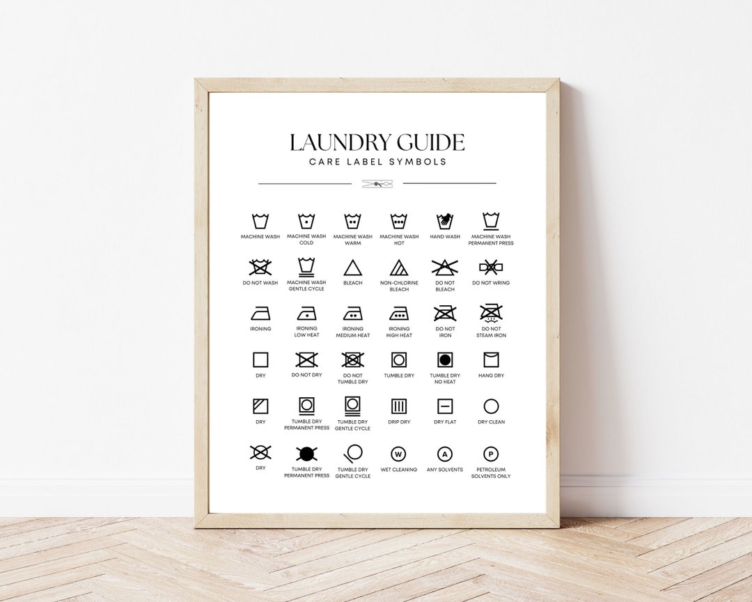 Laundry Room Symbols Print Printable Wall Art Laundry Room Decor ...