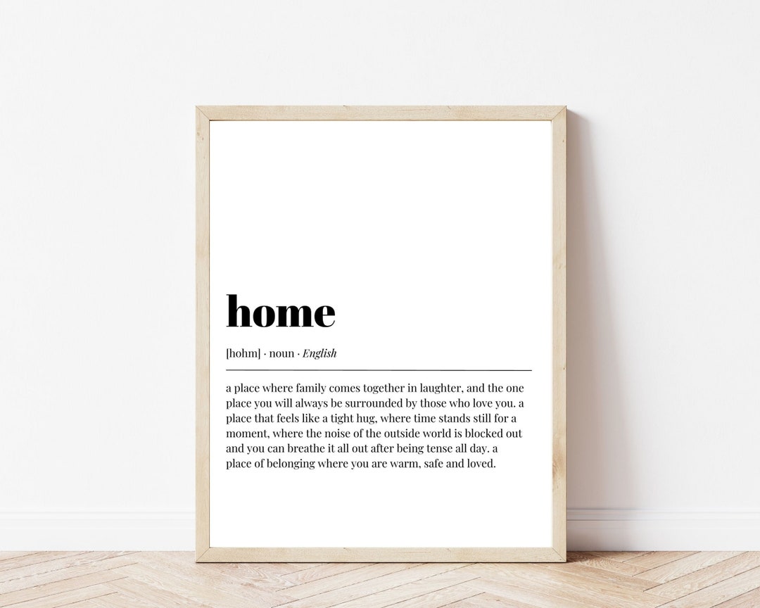 Home Definition Print | Family Print | Minimalist Poster | Wall Art for ...