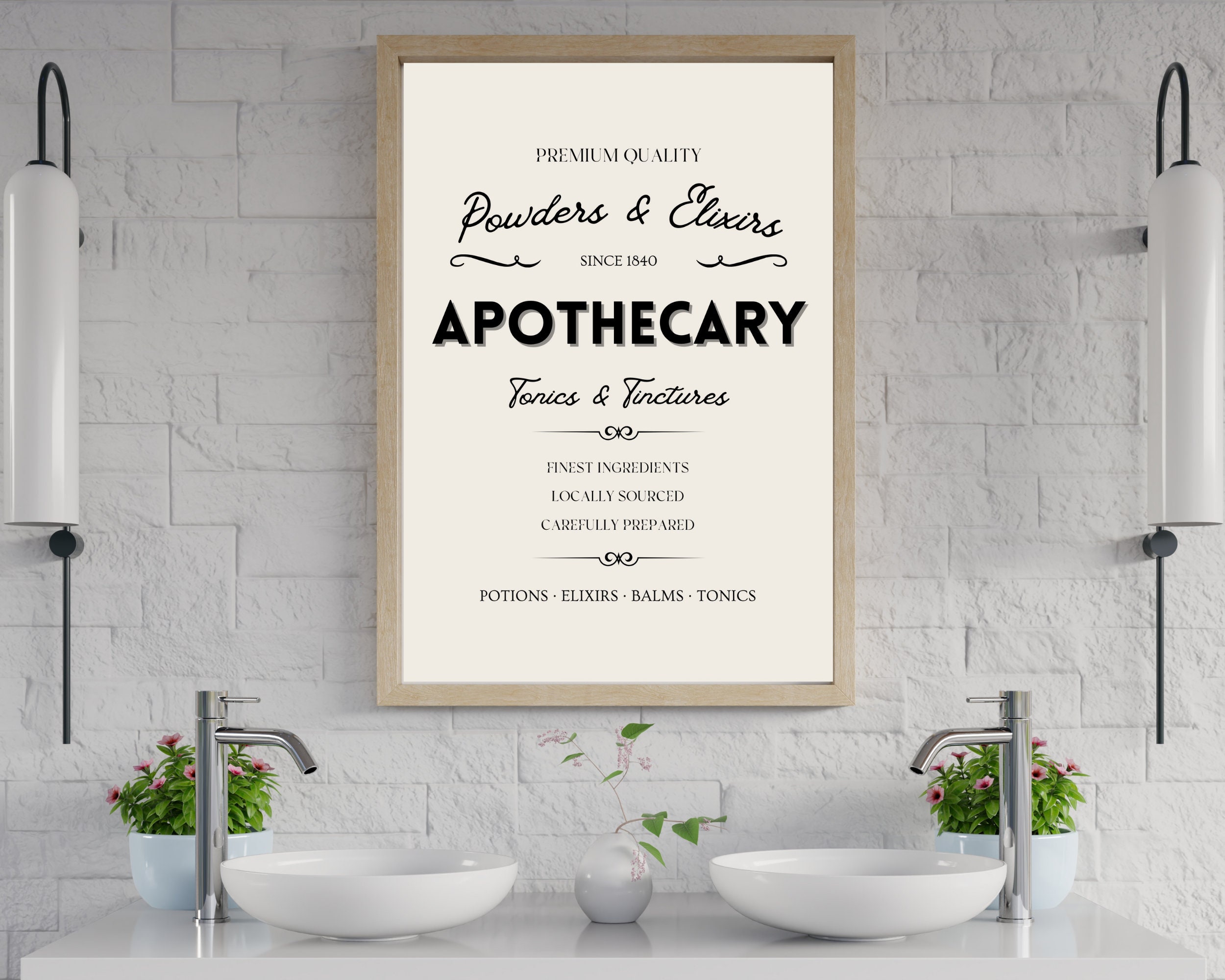 Apothecary Print | Bathroom Printable | Vintage Bathroom Decor ...