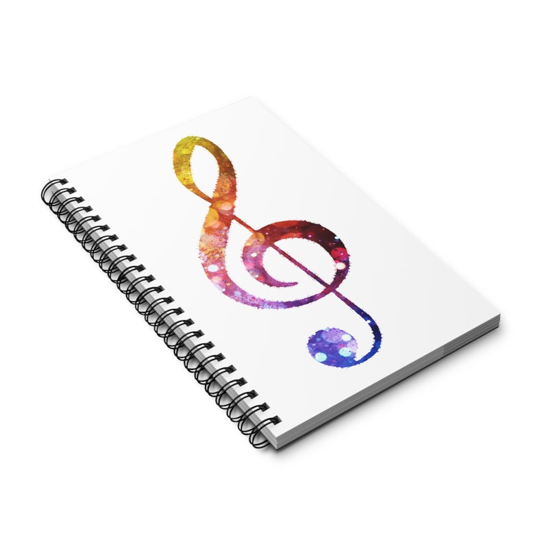 Rainbow Treble Clef Spiral Journal - Etsy