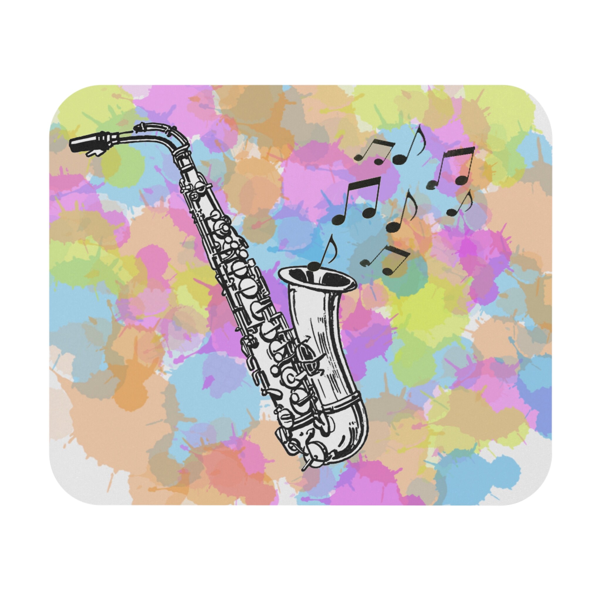 Sax on Rainbow Background Mouse Pad (rectangle) - Etsy