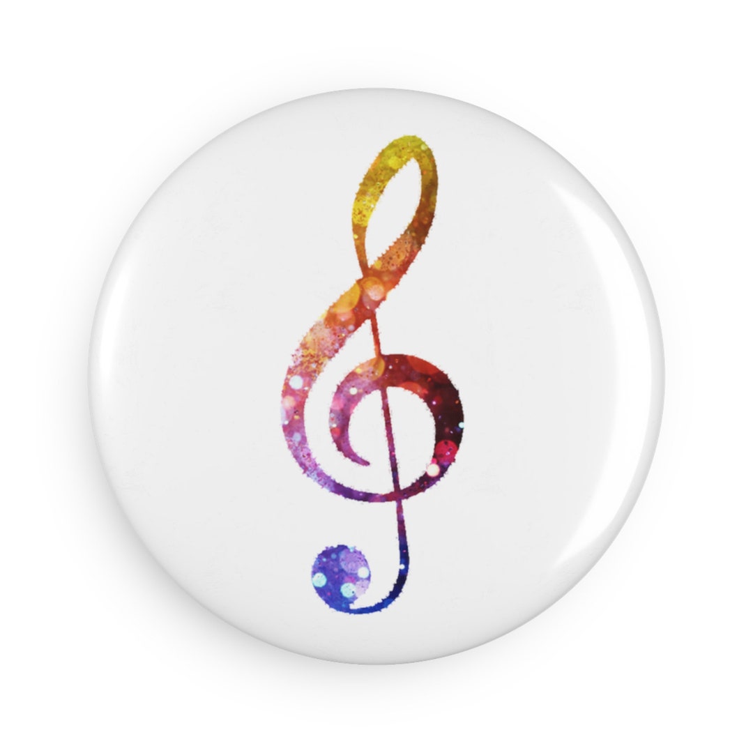 Rainbow Treble Clef Button Magnet Round 1 & 10 Pcs - Etsy