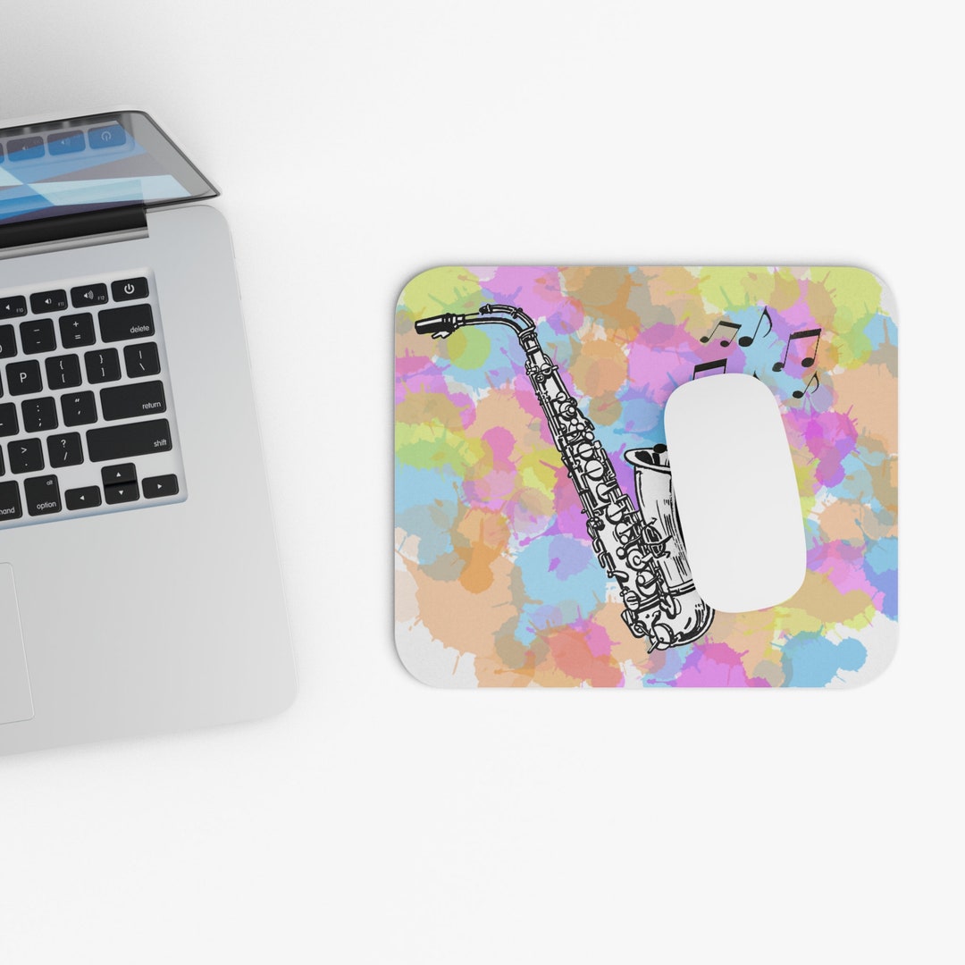 Sax on Rainbow Background Mouse Pad (rectangle) - Etsy