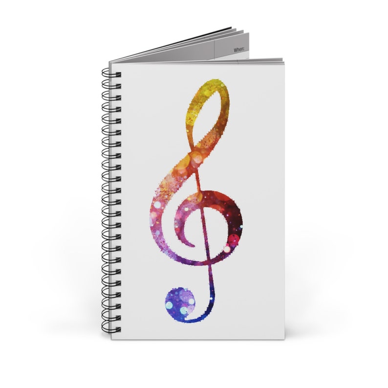 Rainbow Treble Clef Spiral Journal - Etsy