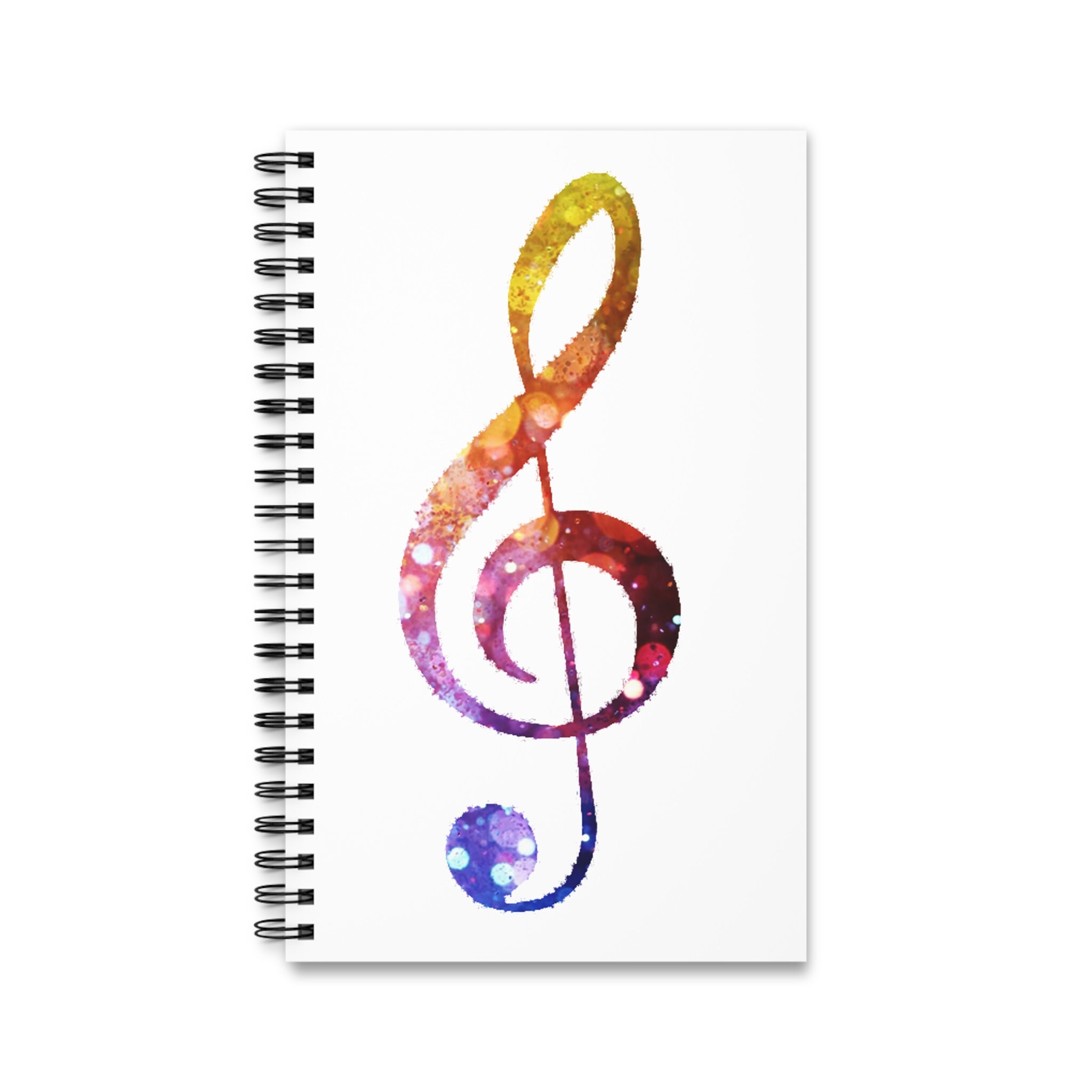 Rainbow Treble Clef Spiral Journal - Etsy