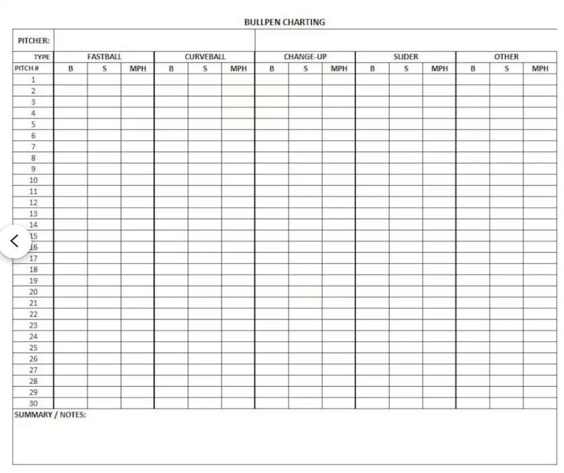 Baseball Coach Toolkit - Hitting Spray Chart and Pitching Charts. - Etsy