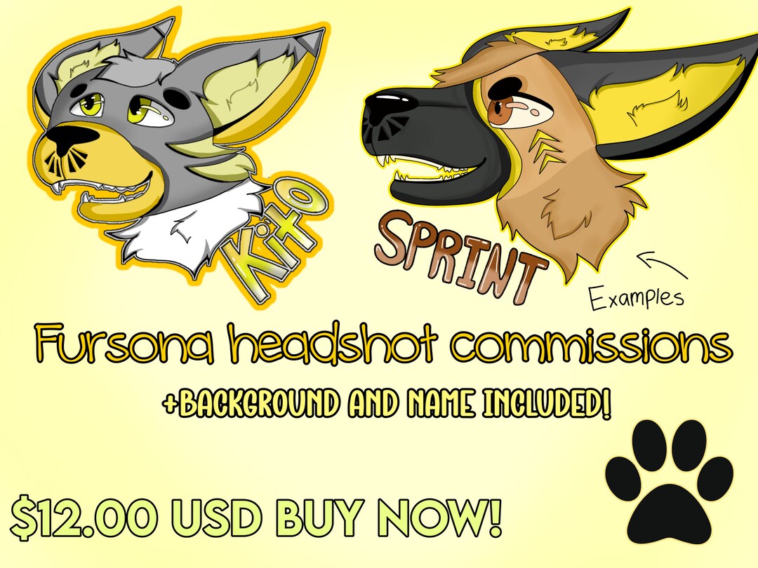Digital Headshot Fursona Commissions READ DESCRIPTION - Etsy