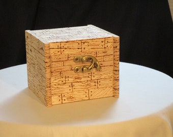 Wooden Treasure Chest Box: Handcrafted, Laser Engraved Storage - Etsy