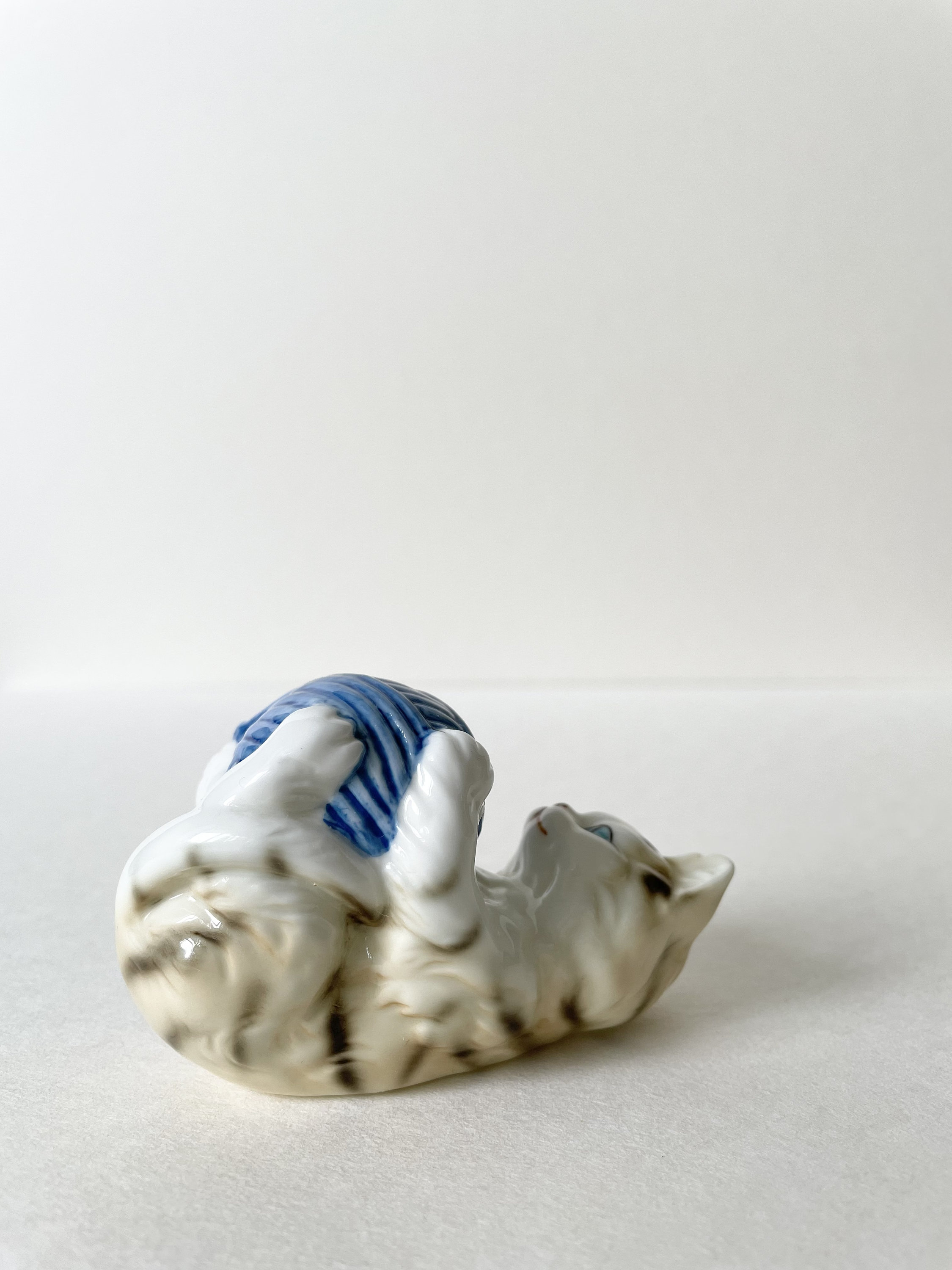 Roly Poly,porcelain Miniature Cat. One of the Collection of 12 cats of ...