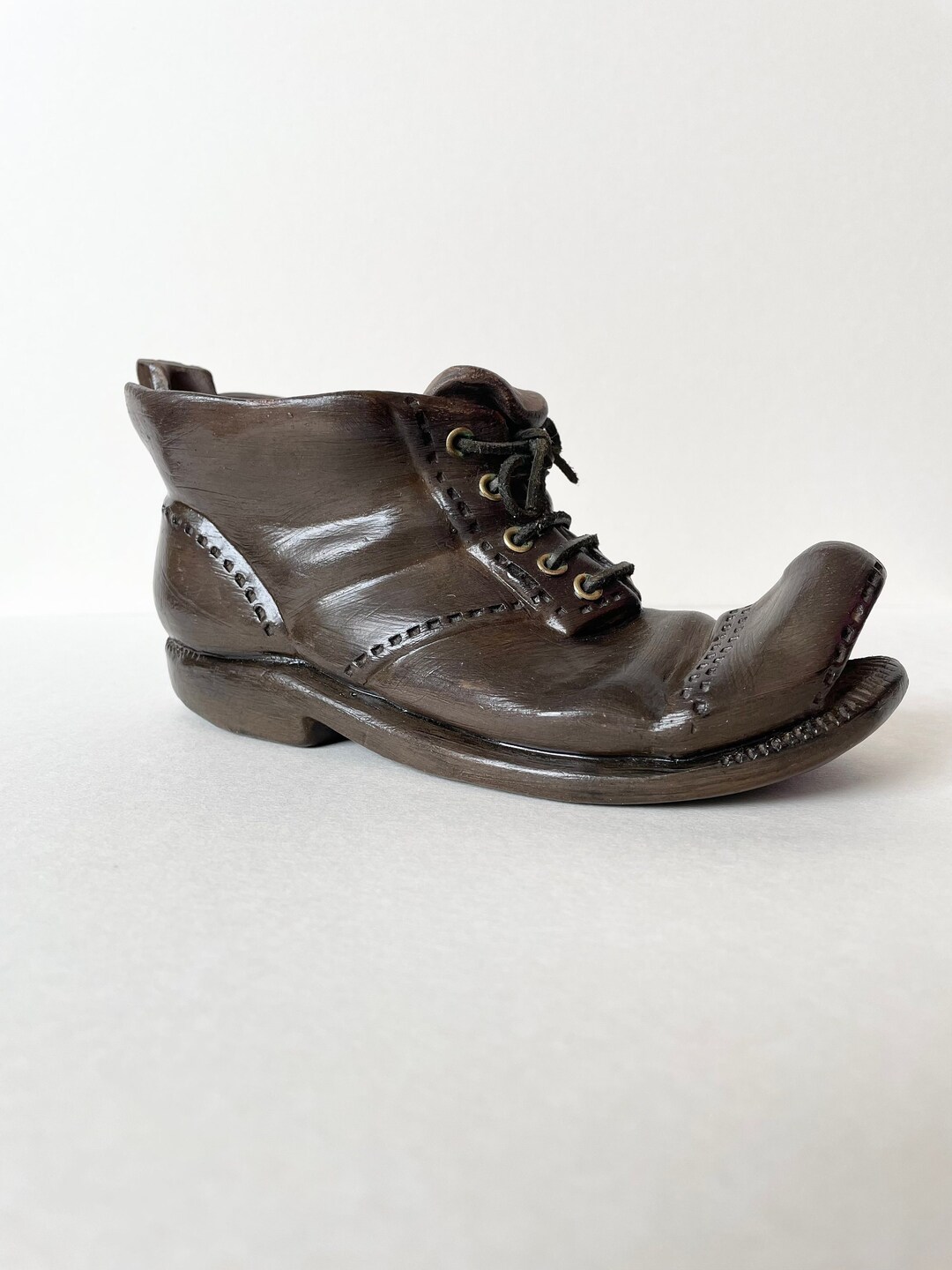 Vintage Tony Boots Studio Pottery Boot Handmade Leather Look Pottery - Etsy