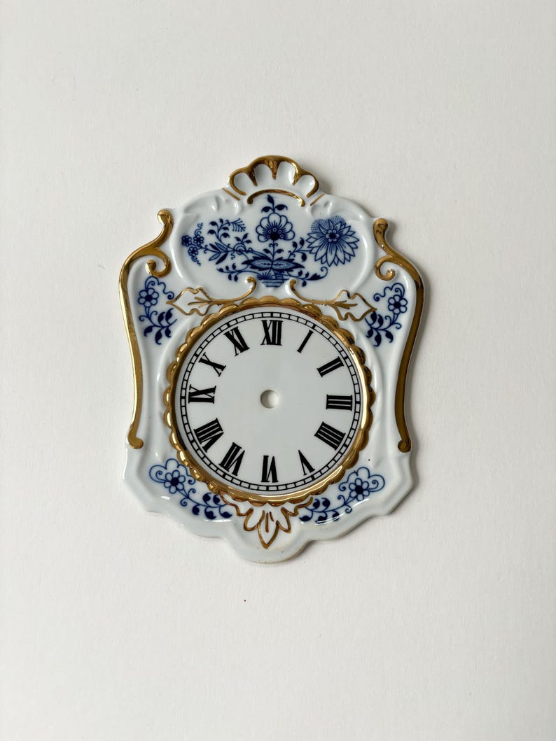 Porcelain Clock Face. Onion Pattern. Without Clock Mechanism - Etsy