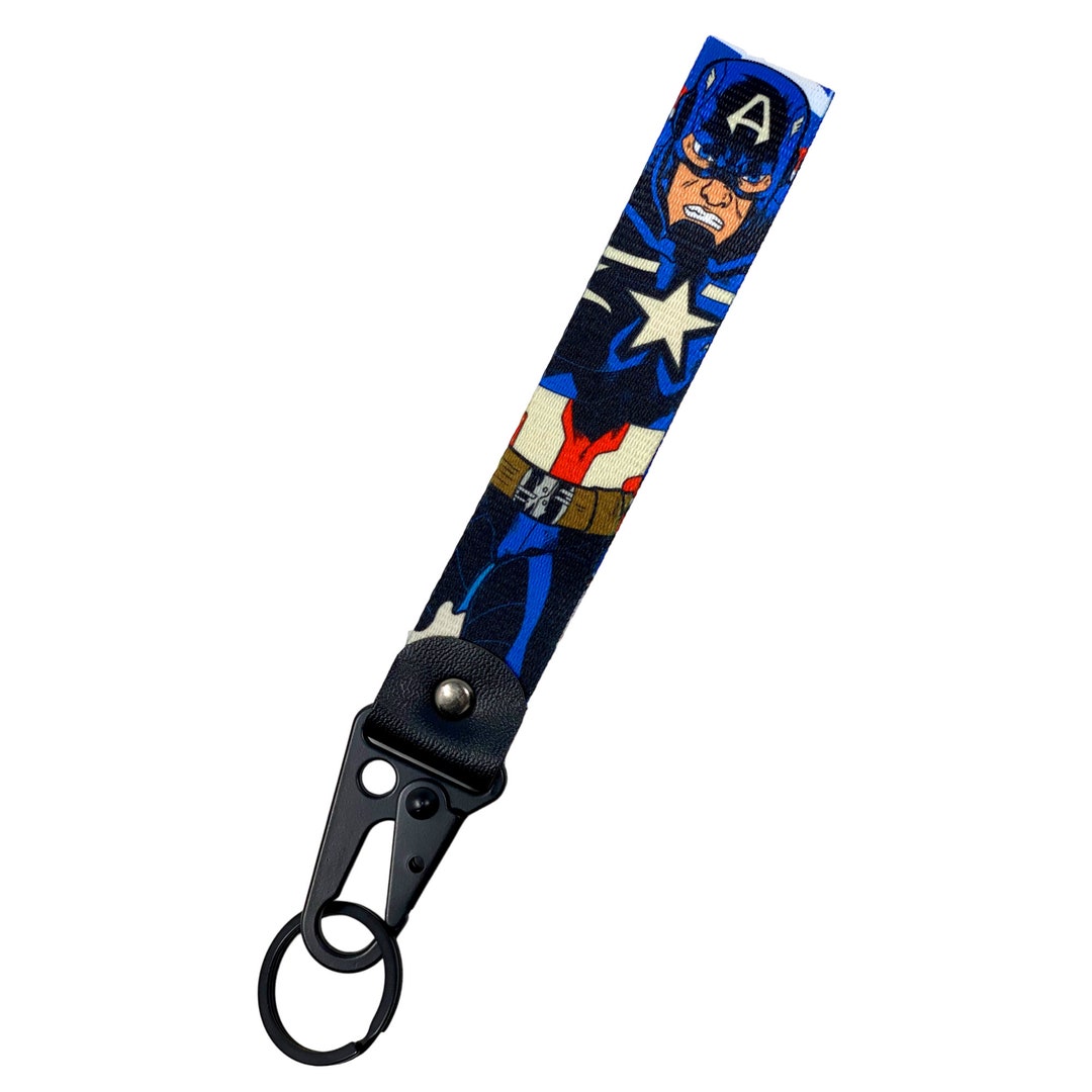 Captain America Marvel Avenger Iconic Comics Superhero Keychain Lanyard ...