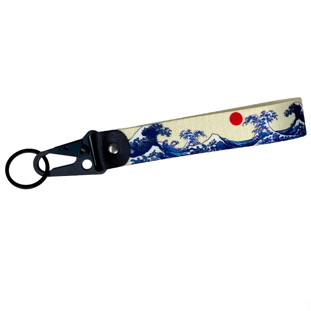 The Great Wave off Kanagawa Lanyard Keychain Key Ring - Etsy