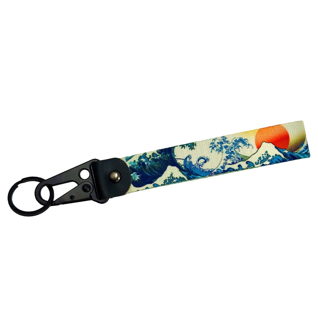 The Great Wave off Kanagawa Lanyard Keychain Key Ring - Etsy