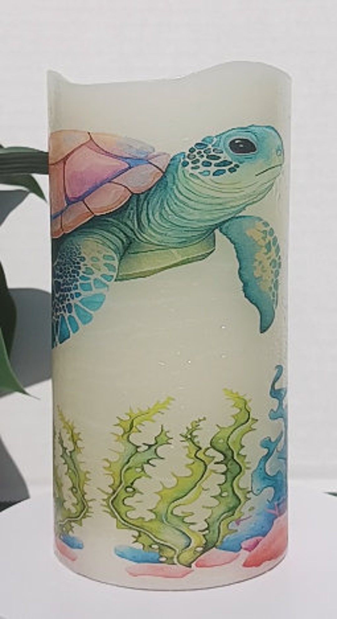 Sea Turtle - Flameless Candles - Free Gift Box - Batteries Included ...