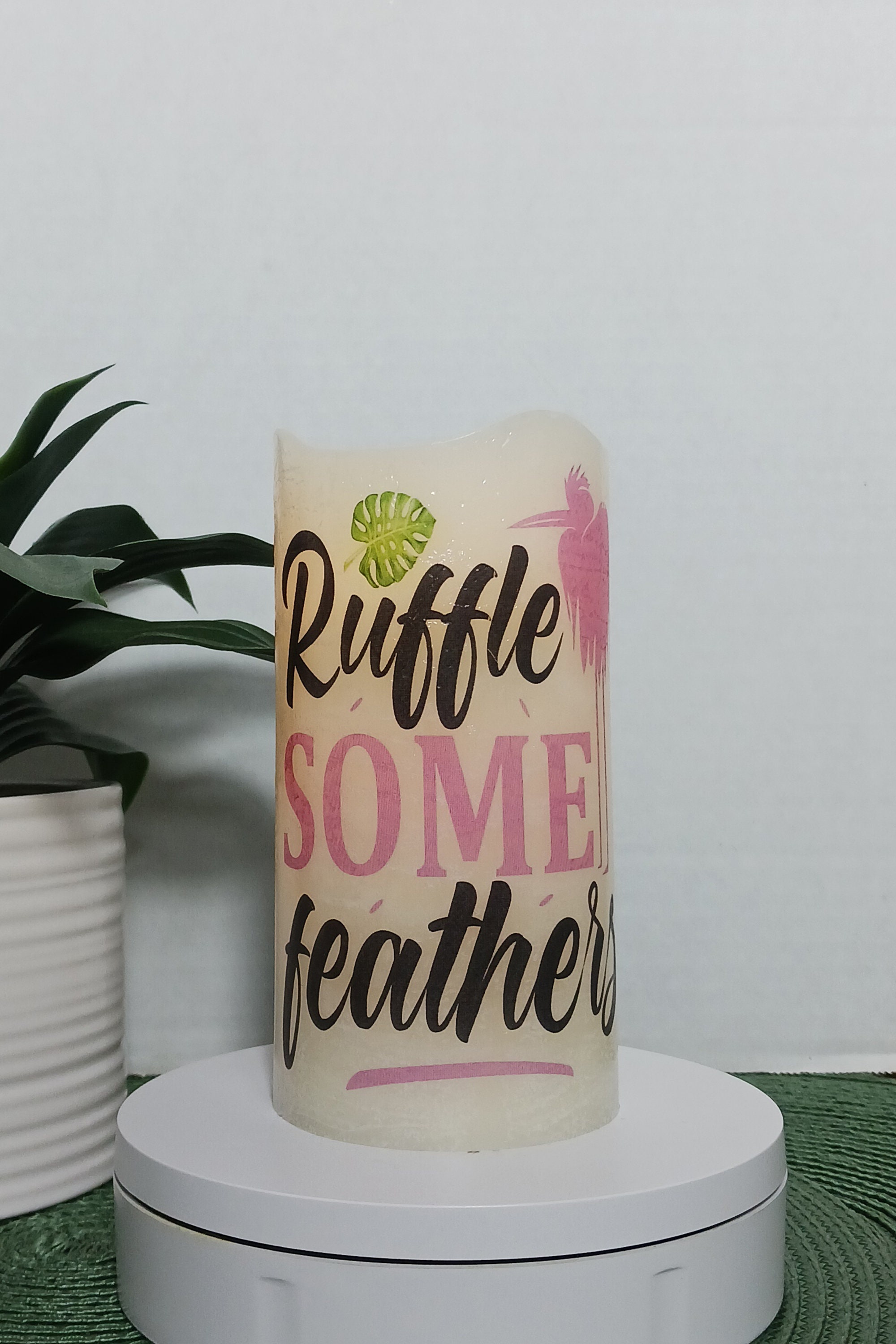 Ruffle Some Feathers - Flameless Candles - Free Gift Box - Batteries Included - Candles Flicker ...